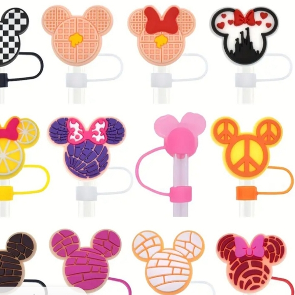 Disney | Kitchen | Mickey Minney Straw Cap Set Of 3 | Poshmark
